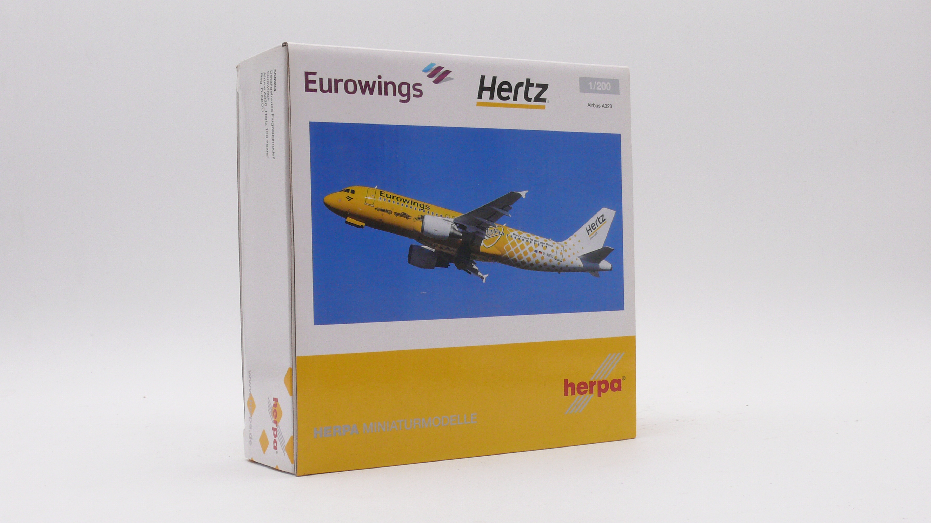 Herpa 559904 Airbus A320 Eurowings "Hertz 100 Years" D-ABDU 1:200 | OSO_2_0000264